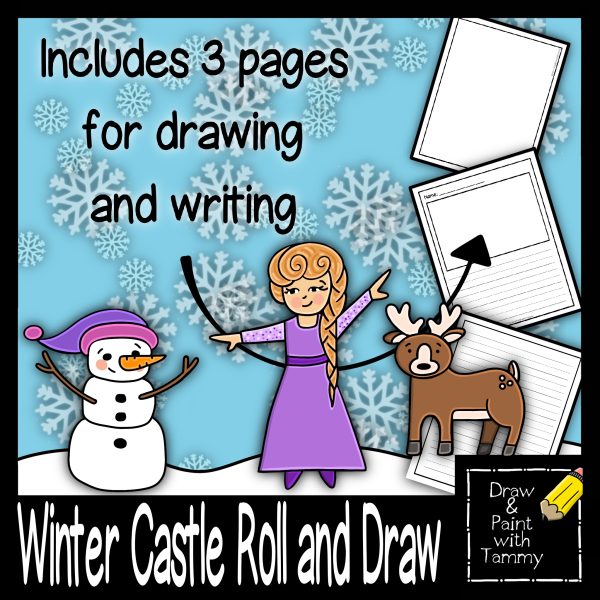 Roll a Winter Castle Roll and Draw Art Game Art Sub Activity - Made By ...
