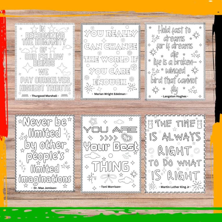 Black History Month Quotes coloring pages - Made By Teachers
