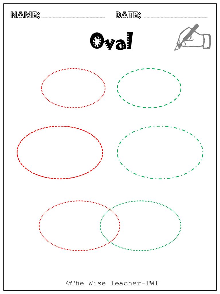 14 2D Printable Tracing And Drawing Shapes Worksheets For Pre-K And ...