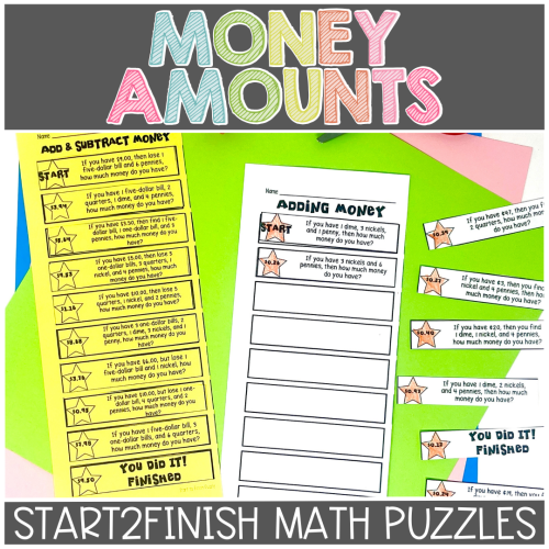 Money Word Problems with Adding and Subtracting Large and Small Amounts ...