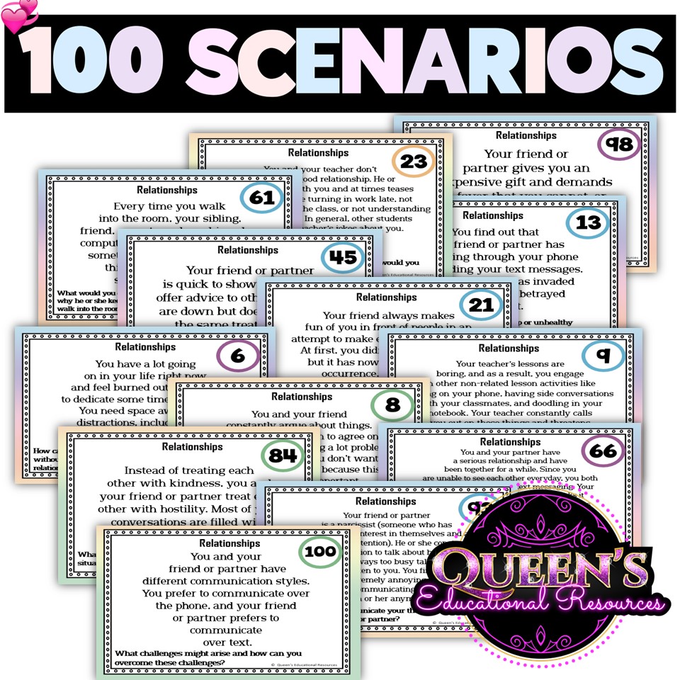 Relationships Scenarios | Relationship Building Situation Cards ...