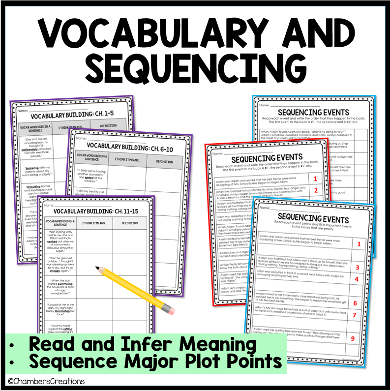 Dust Novel Study Dusti Bowling Reading Comprehension | Made By Teachers