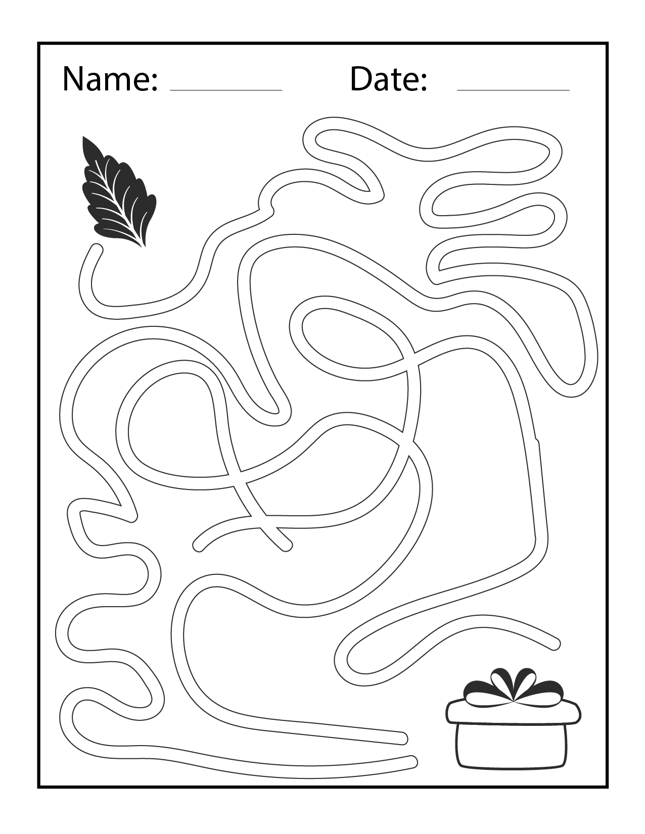 Winter Spaghetti Maze Activity (Winter Activities) Holiday mazes | Made ...