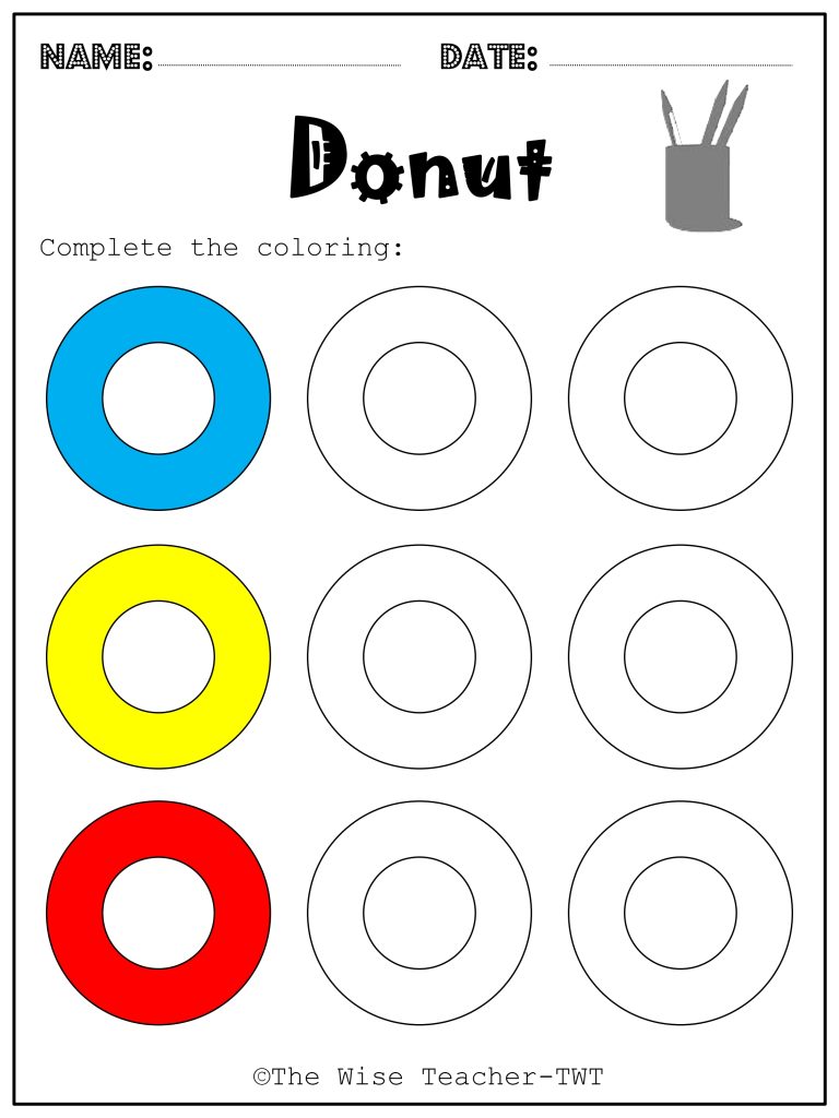 21 2D Printable Coloring Shapes Worksheets | Coloring Pages | Made By ...
