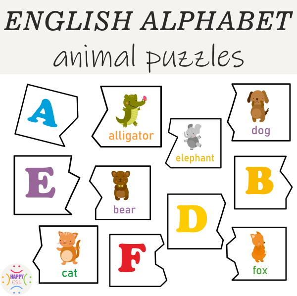 English Alphabet Puzzles | Fruit and Vegetables | Made By Teachers