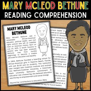 Black History Month Mary McLeod Bethune Reading Comprehension Passage ...