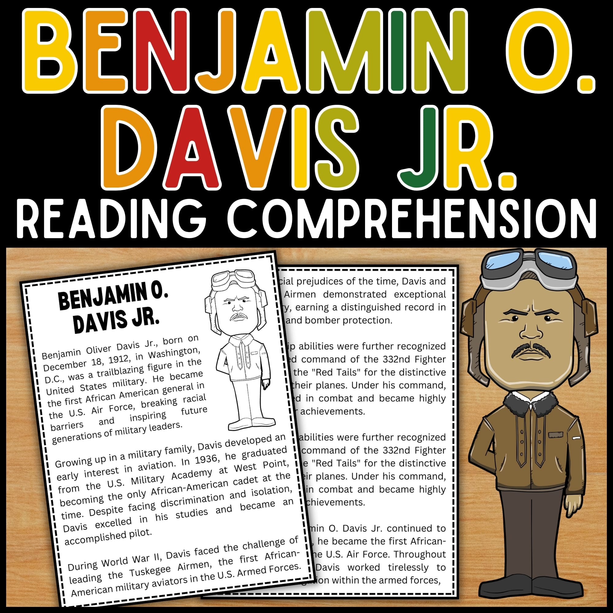 Black History Month Benjamin O. Davis Jr. Reading Comprehension Passage ...