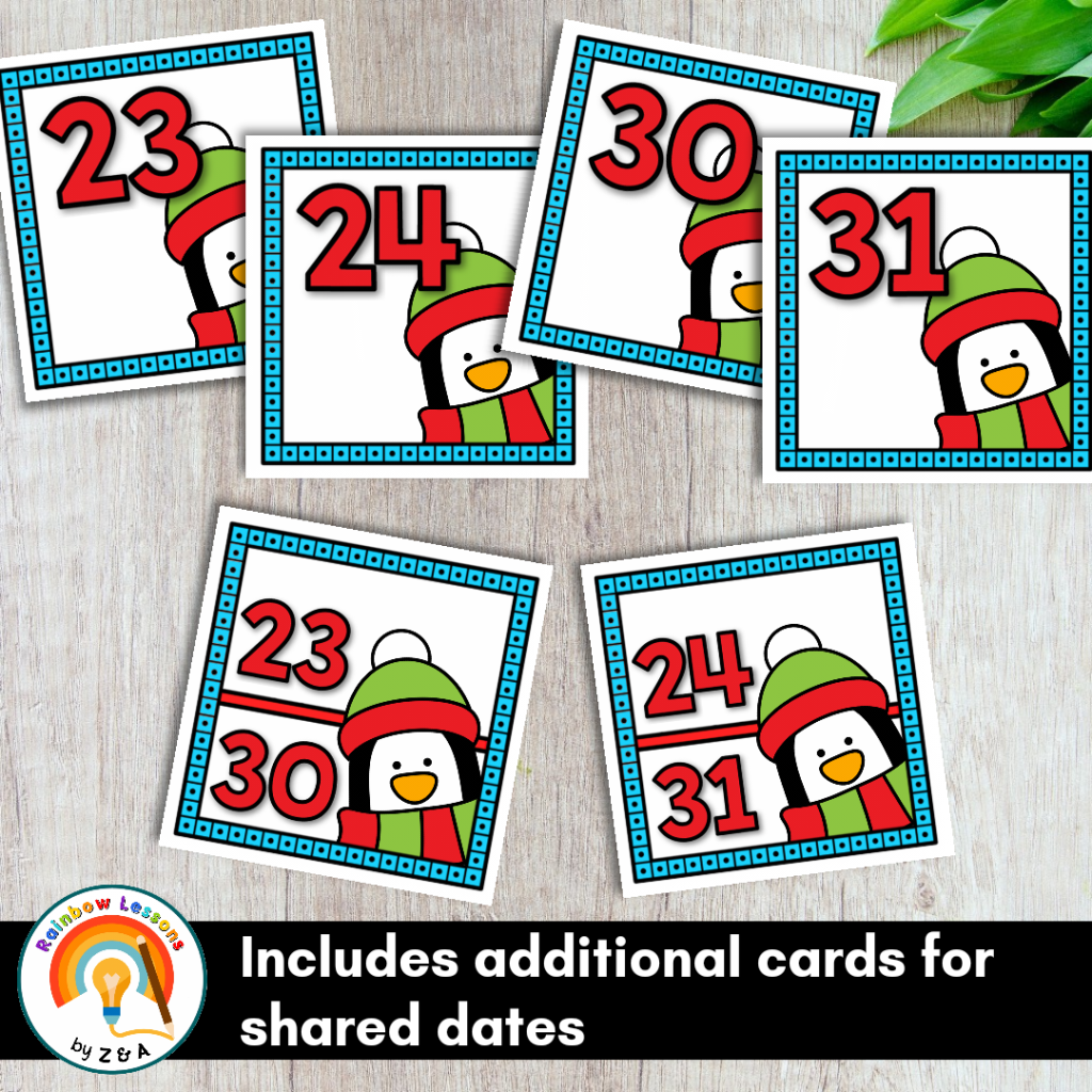 January Calendar Numbers | January Calendar Cards | January Calendar ...