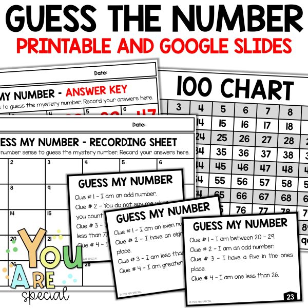 Math Game Guess Who Game Guess The Number - Made By Teachers