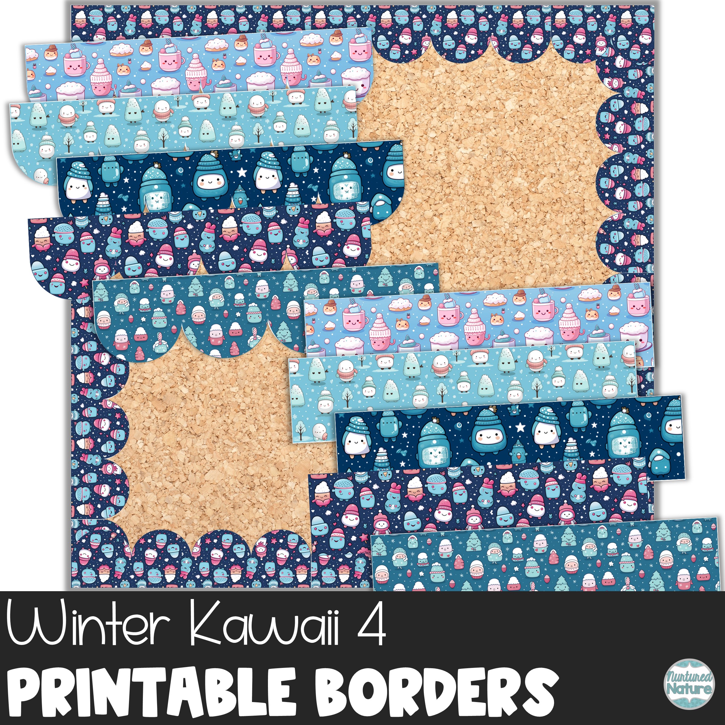 Winter Bulletin Board Borders Printable for January - Cozy Hygge 1 ...