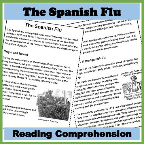The Spanish Flu Reading Comprehension Passages and Questions | Made By ...