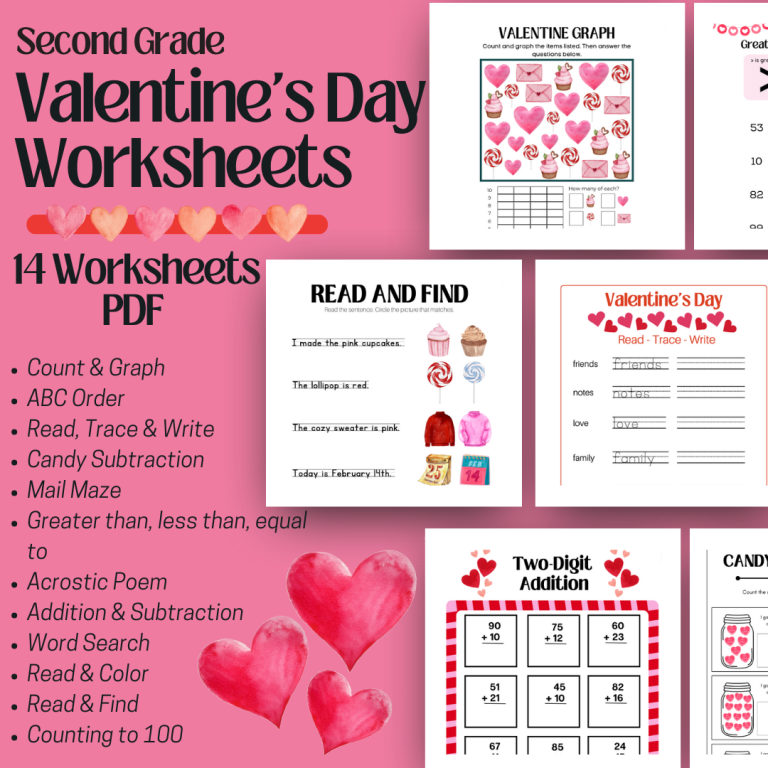 Second Grade Valentine's Day Workbook | Made By Teachers