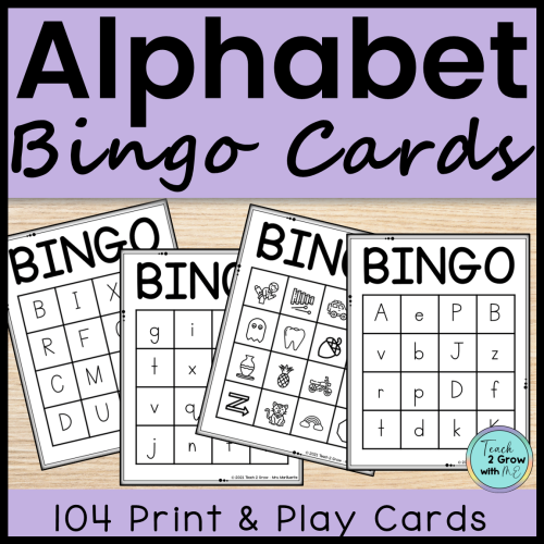 Alphabet Bingo Game Letter Identification and Sounds Activity Back to ...