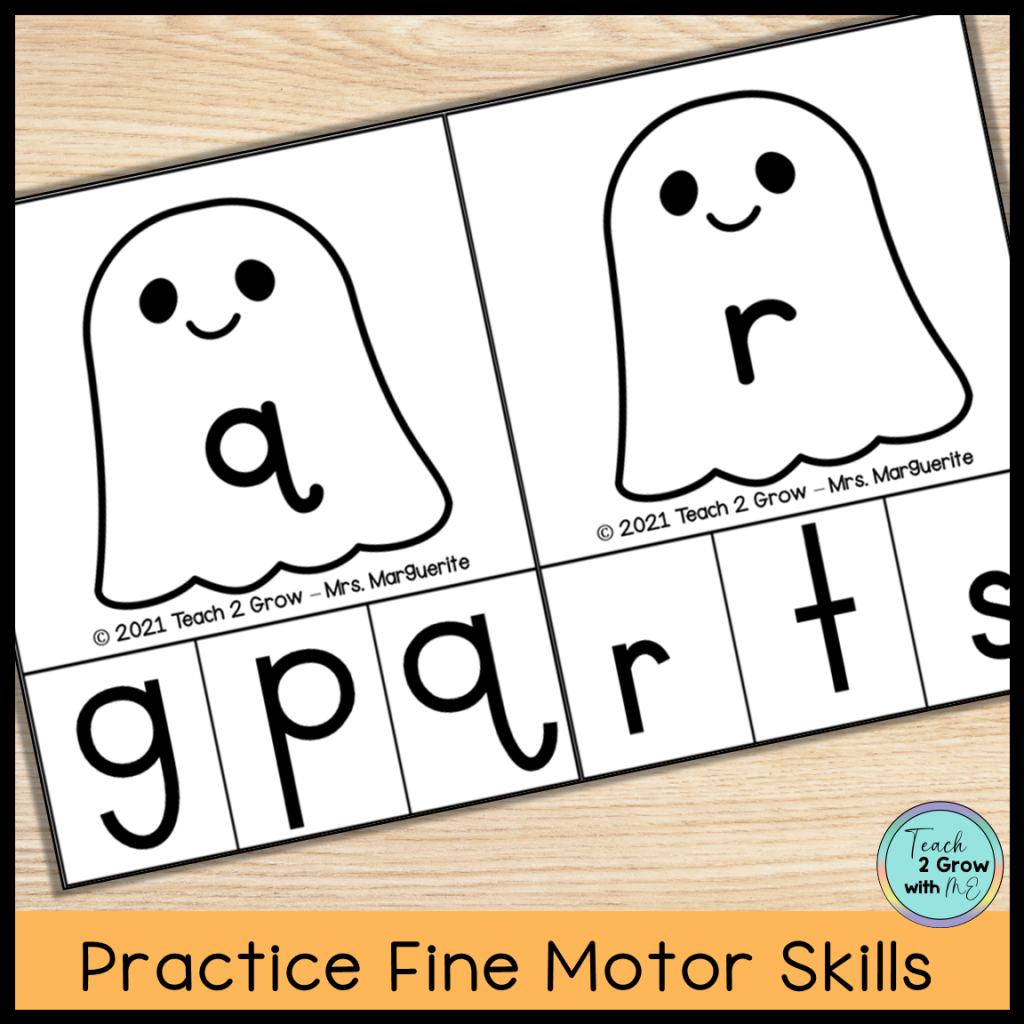 Halloween Alphabet Clip Cards Letter Recognition Ghost Theme | Made By ...