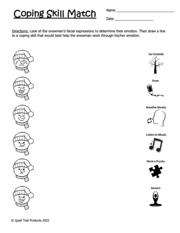Social/Emotional Activities and Worksheets - Snowman Theme - Made By ...