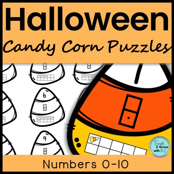 Halloween Numbers 0-10 Candy Corn Puzzles for Kindergarten & 1st grades ...