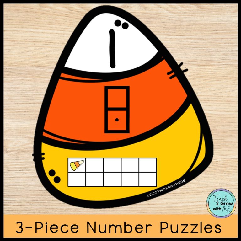 Halloween Numbers 0-10 Candy Corn Puzzles for Kindergarten & 1st grades ...