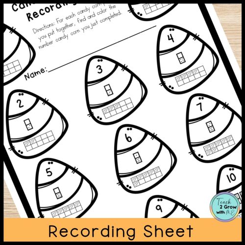 Halloween Numbers 0-10 Candy Corn Puzzles for Kindergarten & 1st grades ...