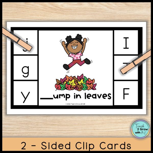 Fall Thanksgiving Alphabet Clip Cards Beginning Letter Sounds BUNDLE ...