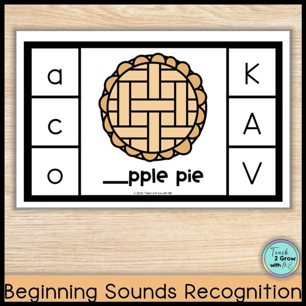 Fall Thanksgiving Alphabet Clip Cards Beginning Letter Sounds BUNDLE ...