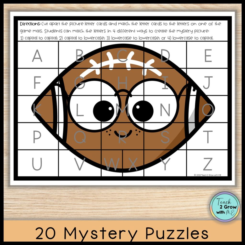 Fall Thanksgiving Mystery Picture Puzzles Alphabet Letter Match BUNDLE ...