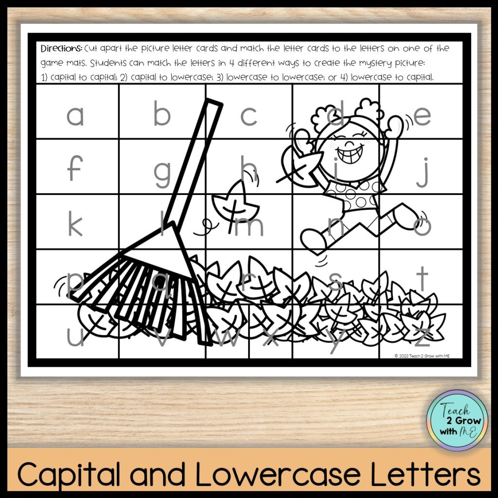 Fall Thanksgiving Mystery Picture Puzzles Alphabet Letter Match BUNDLE ...