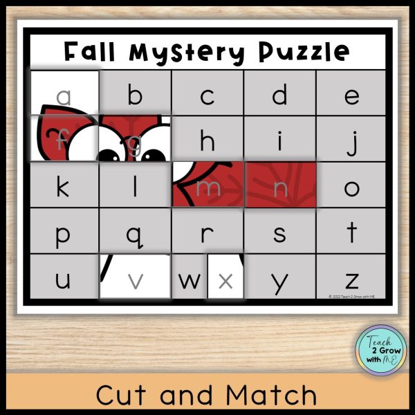 Fall Thanksgiving Mystery Picture Puzzles Alphabet Letter Match BUNDLE ...
