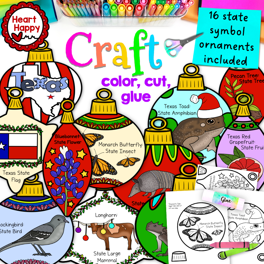 Christmas Ornament Crafts | Texas State Symbols | Made By Teachers