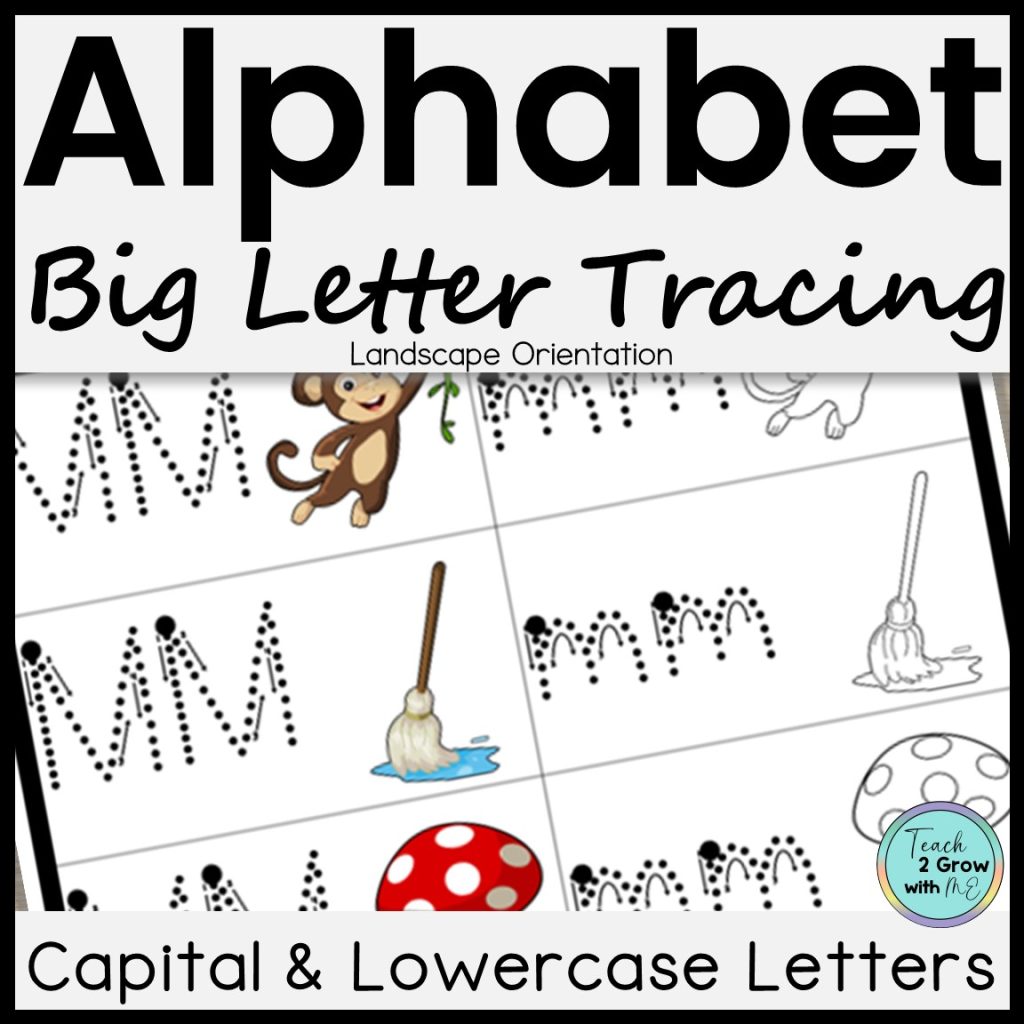BIG Letter Tracing MIXED Capital and Lowercase Letters for Kindergarten ...