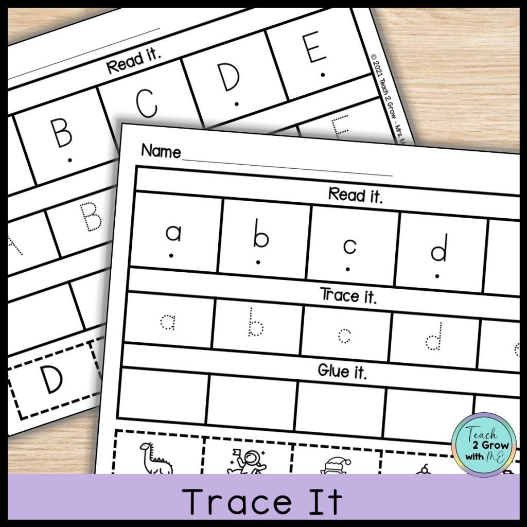 Letter Recognition & Beginning Letter Sounds Cut and Paste Activities ...