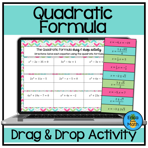 Quadratic Formula Digital Activity Drag & Drop | Made By Teachers
