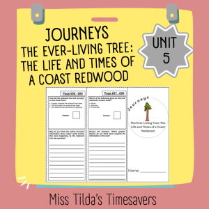 The Ever-Living Tree - Grade 4 Journeys - Made By Teachers