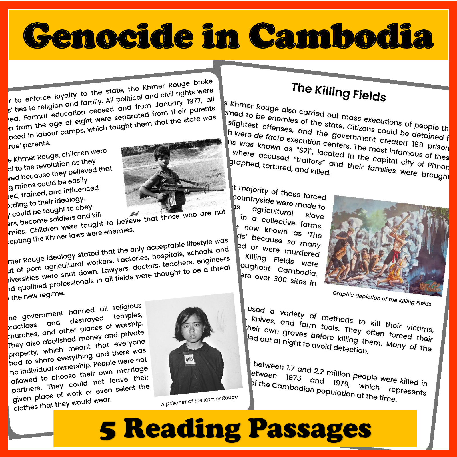 Cambodian Genocide -Reading Comprehension Worksheet and Power Point ...