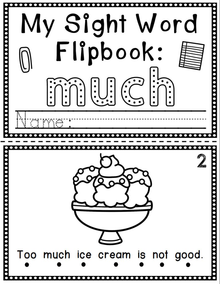 Sight Word Flip Book (Flipbook) - MUCH | Made By Teachers