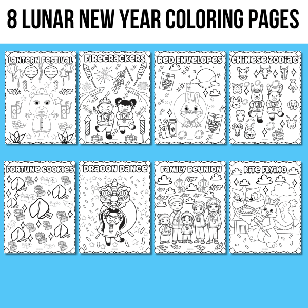 Chinese New Year Zodiac Animals Coloring Pages| chinese New Year ...