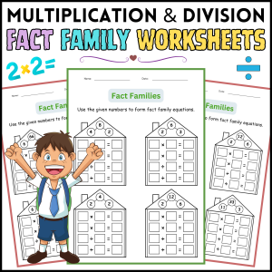 Fact Families Multiplication and Division Number Math Worksheets for ...