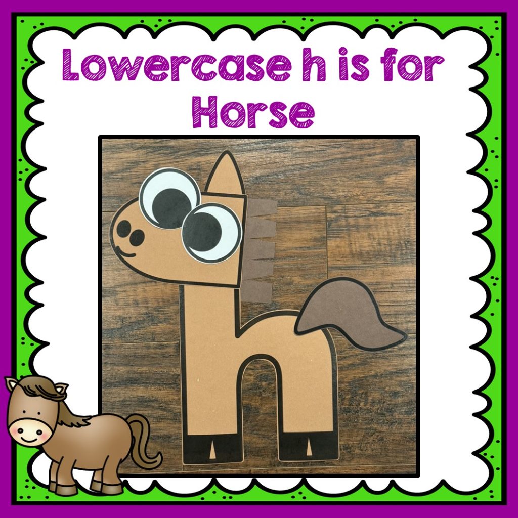 Lowercase h Letter Craft, Letter h Craft, h is for horse - Made By Teachers