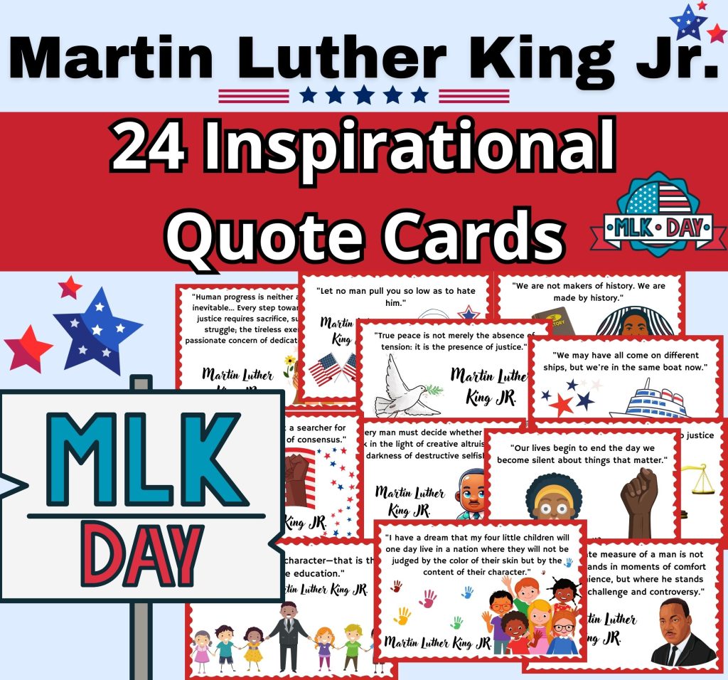 Dr. Martin Luther King Jr. - 24 Inspirational Quote Cards for MLK Day ...