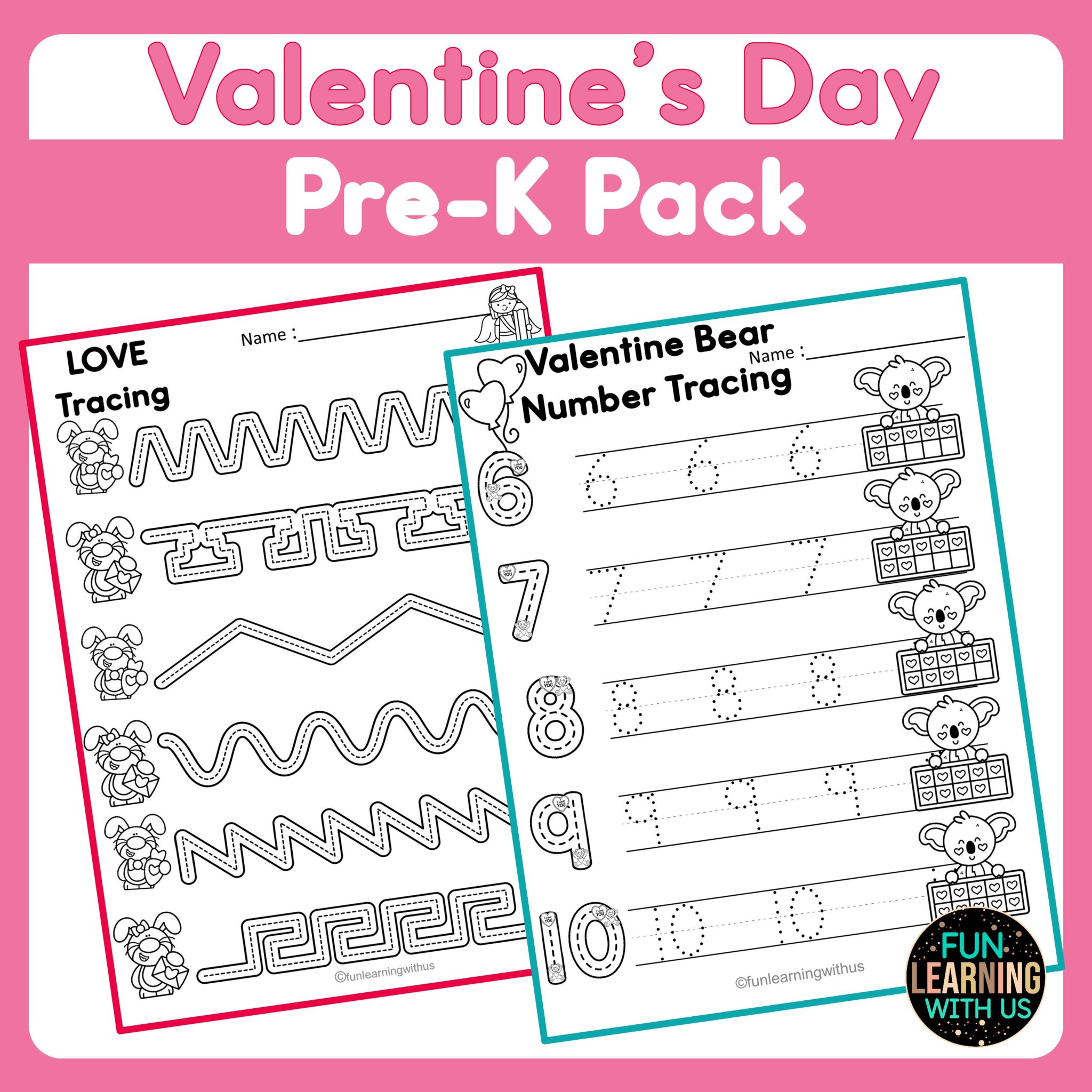 Valentines day Preschool & Pre-K Pack Activity | February Morning Work ...