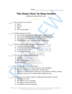 "The Dinner Party" by Mona Gardner Quiz - Made By Teachers