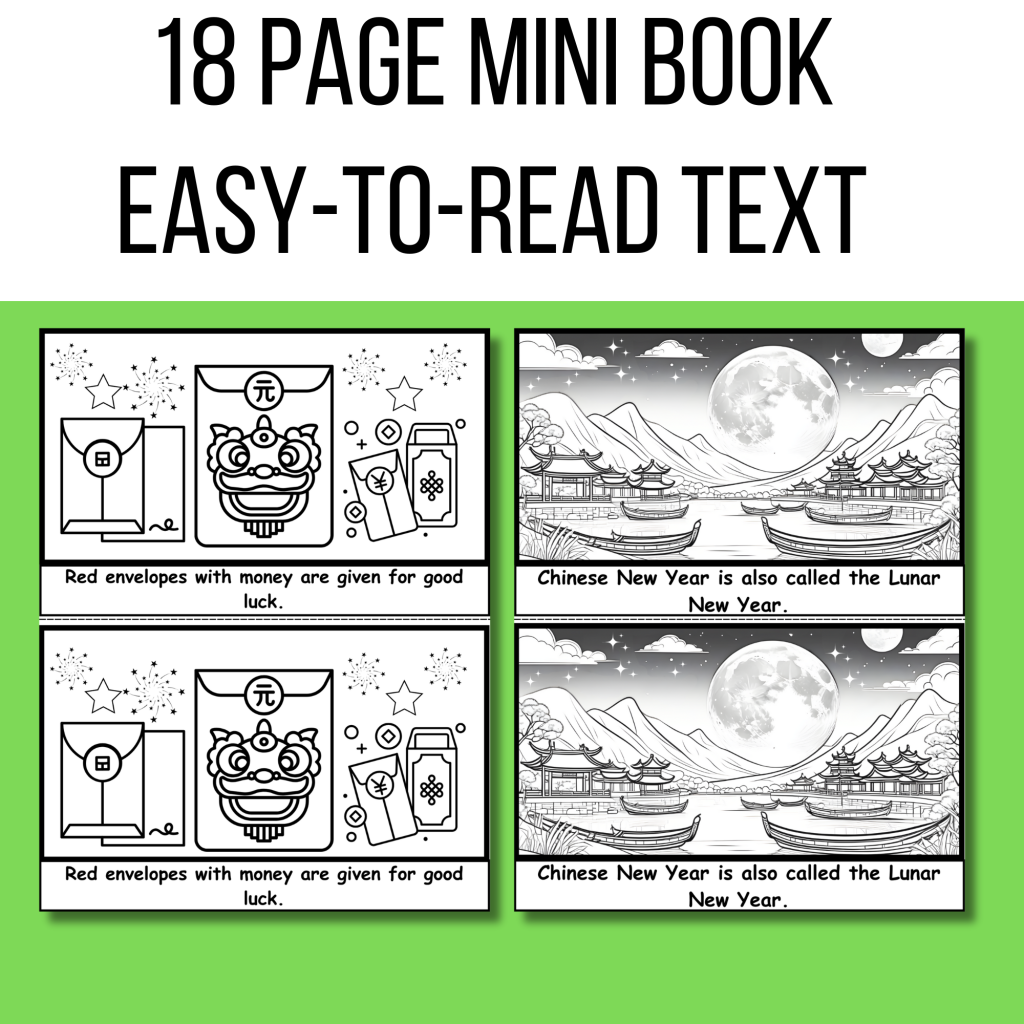 Chinese New Year Emergent Reader Mini Book|Lunar New Year Activities ...