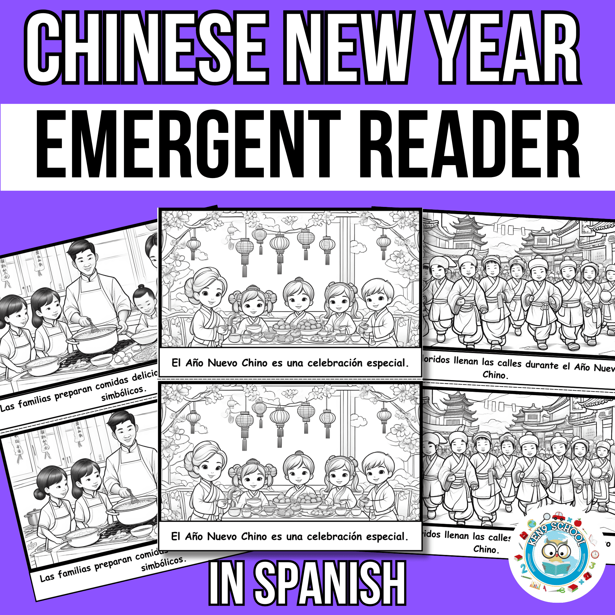 Spanish Chinese New Year Emergent Reader Mini Book|Lunar New Year ...