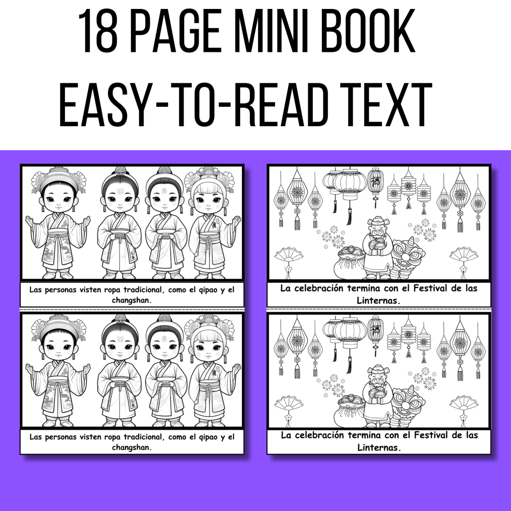 Spanish Chinese New Year Emergent Reader Mini Book|Lunar New Year ...