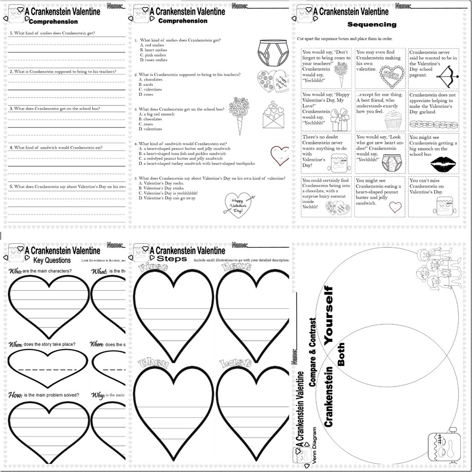A Crankenstein Valentine Read Aloud Book Study Companion Reading ...