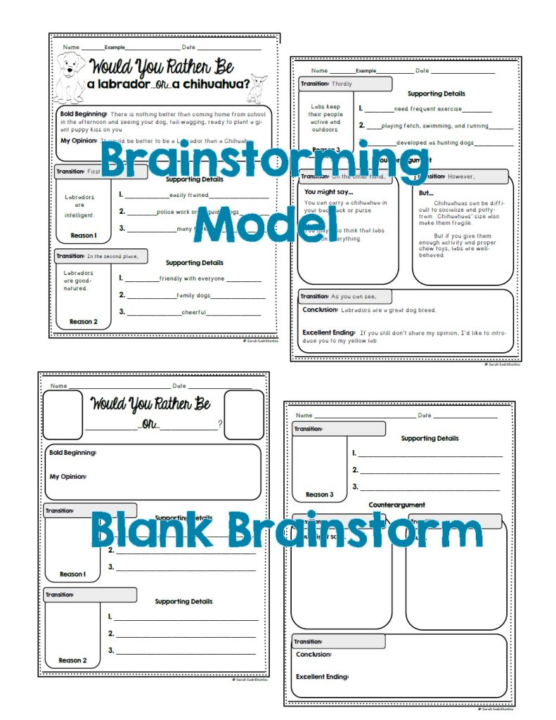 Would You Rather Be a...? A Persuasive Opinion Writing Essay Unit and ...