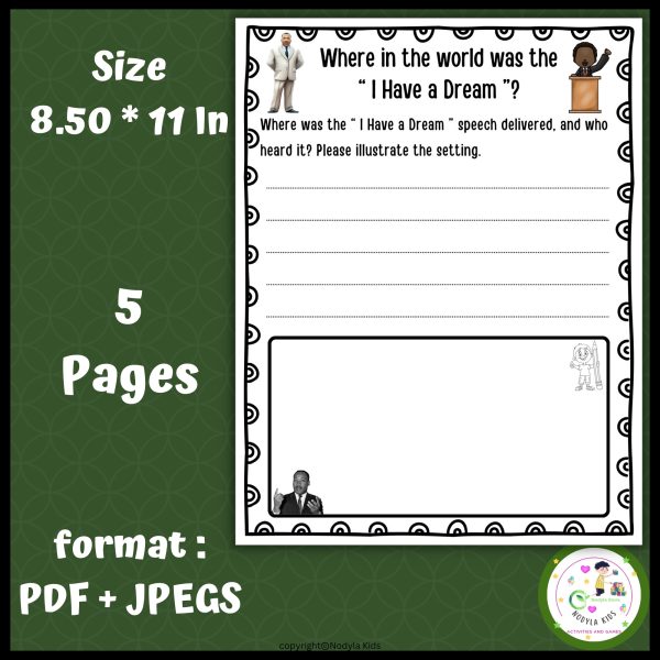 Martin Luther King Jr. I Have a Dream Writing Prompts | Engaging ...