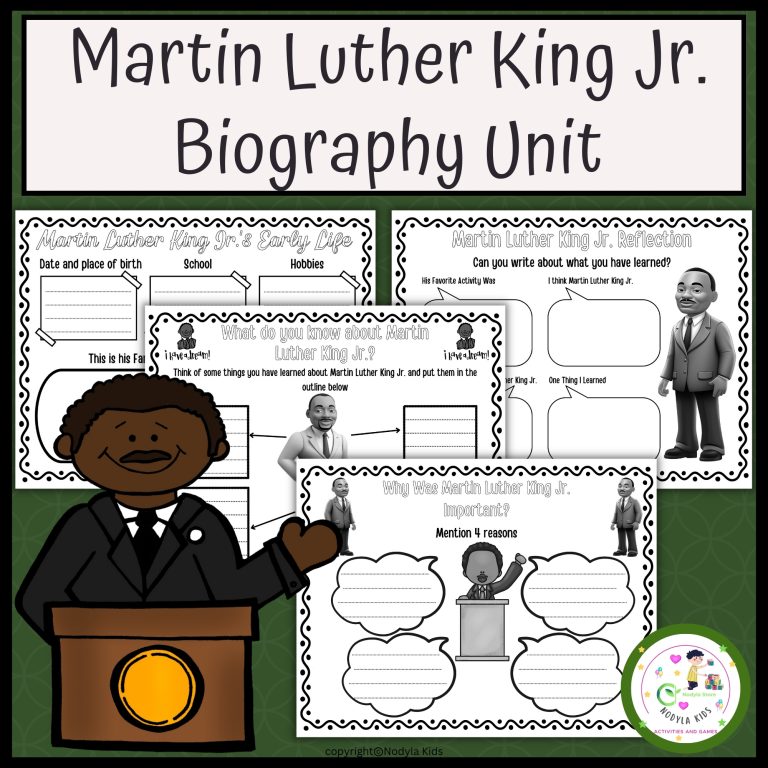 Martin Luther King Jr. Biography Unit | Engaging Activity for MLK Day ...