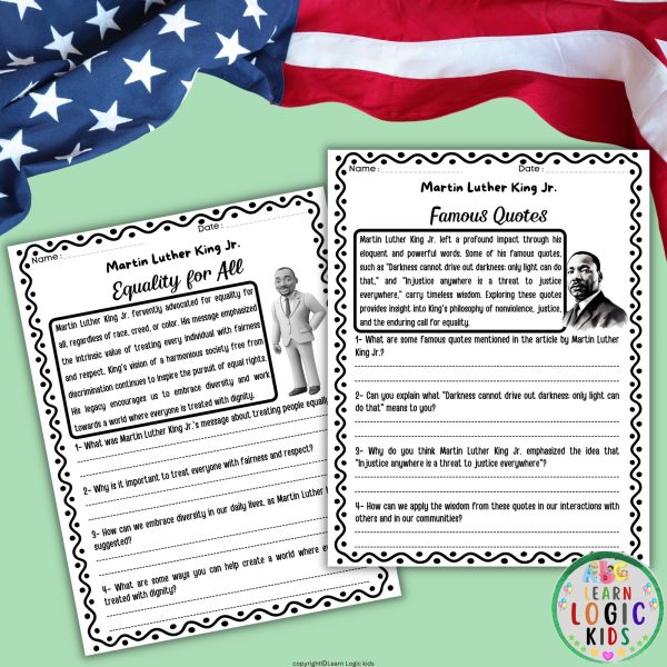 Martin Luther King Jr. Reading Comprehension Passages - Made By Teachers