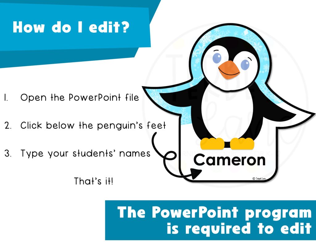 Editable Winter Penguin Cubby Tags | Winter Cubby Tags - Made By Teachers