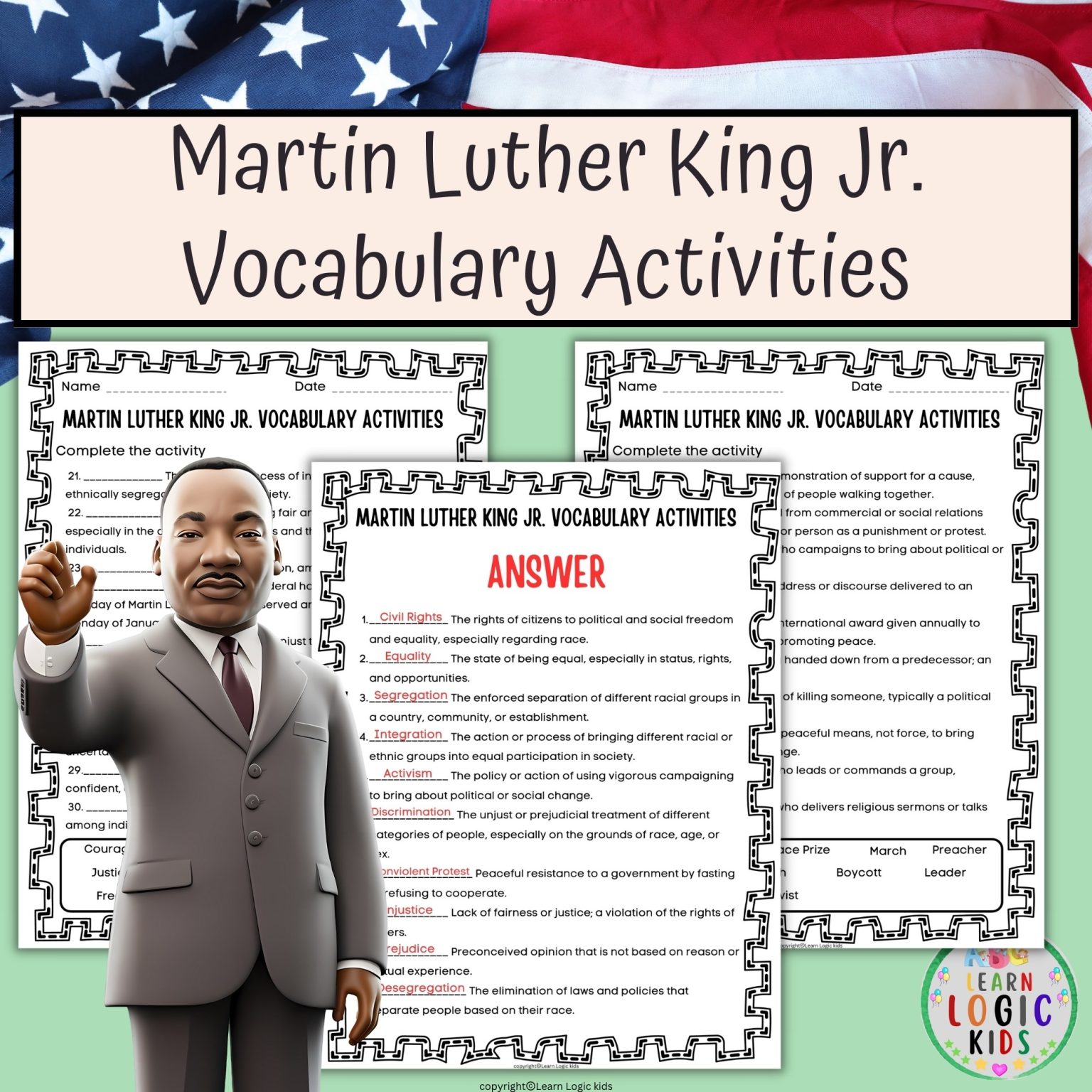Martin Luther King Jr. Vocabulary Activities - Made By Teachers